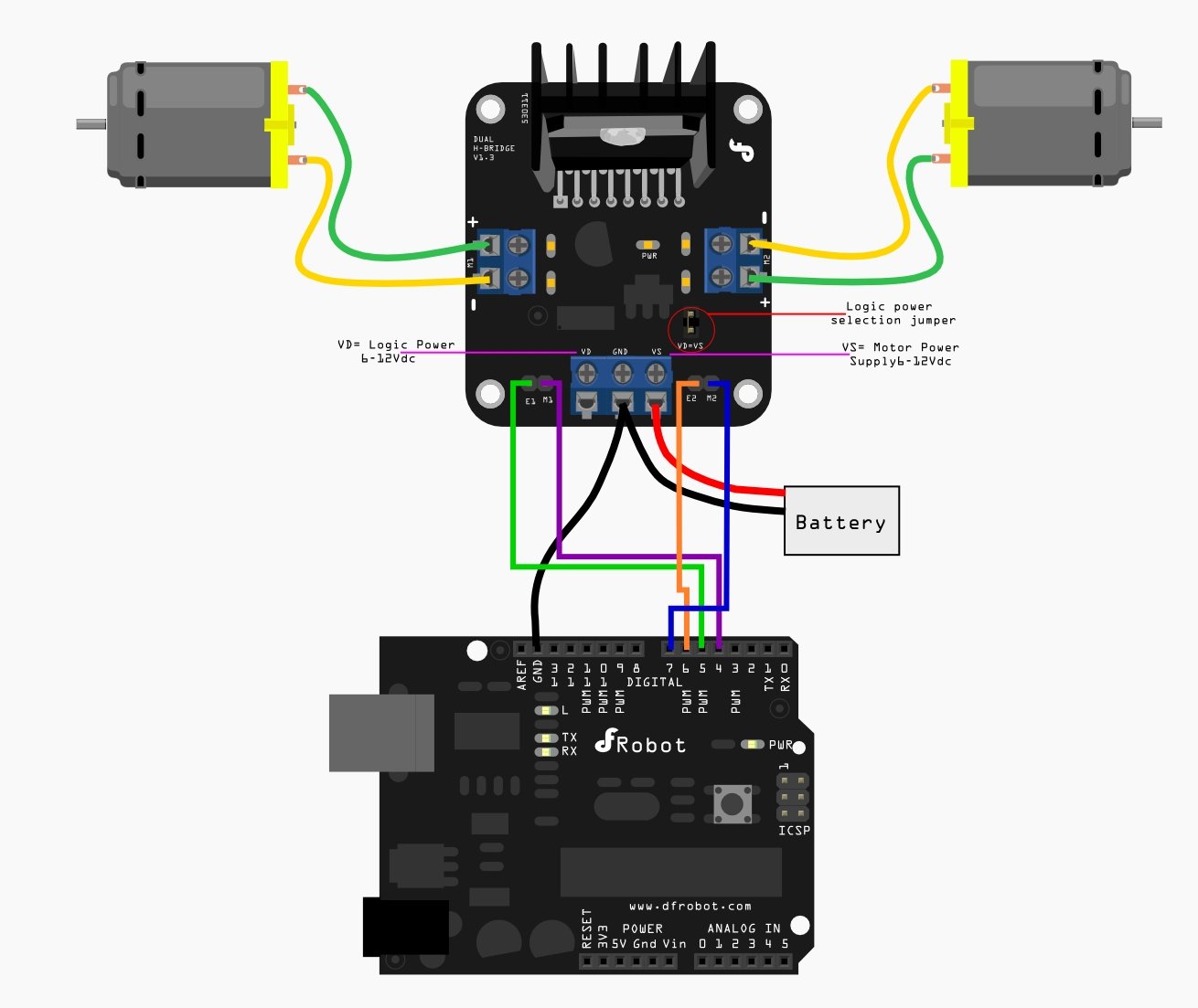 how to connect Arduino to Motor driver Module – MechStuff